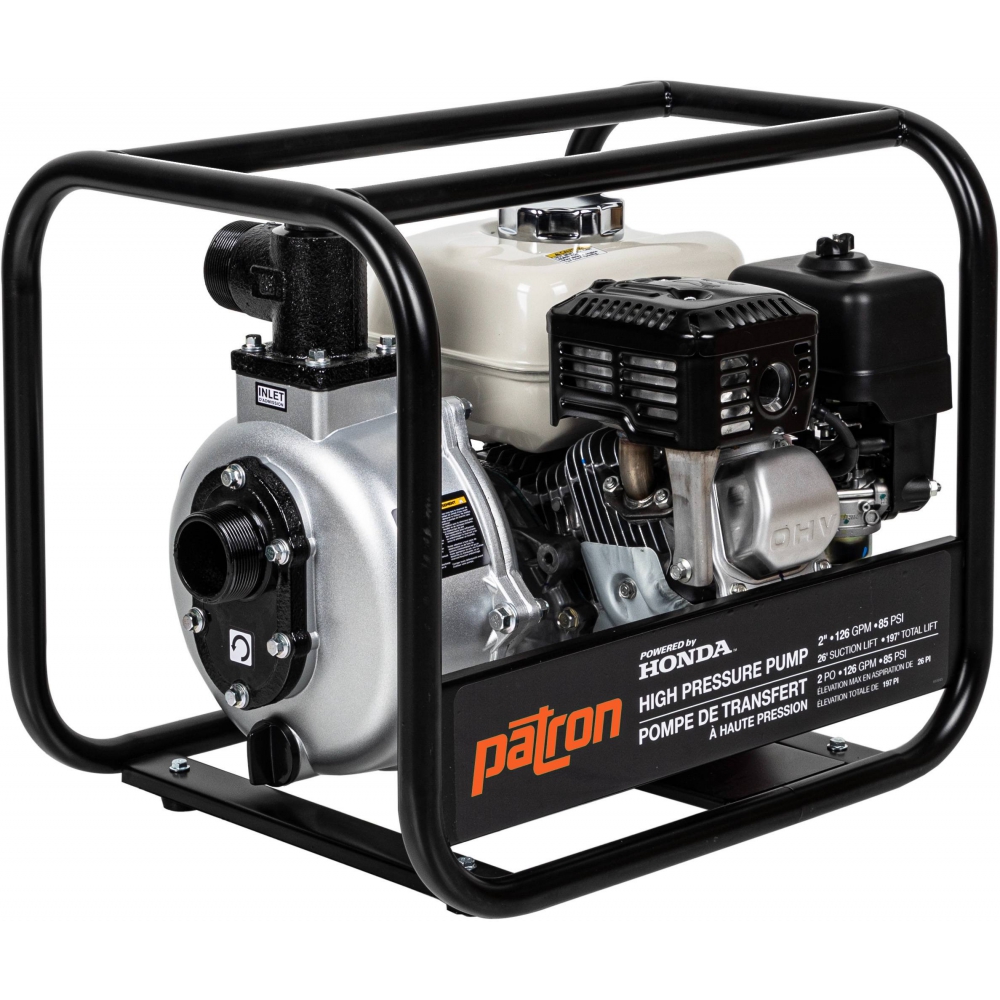 Rentquip Canada | Patron WPH-206 - 2" High Pressure Pump, Honda 6.5HP